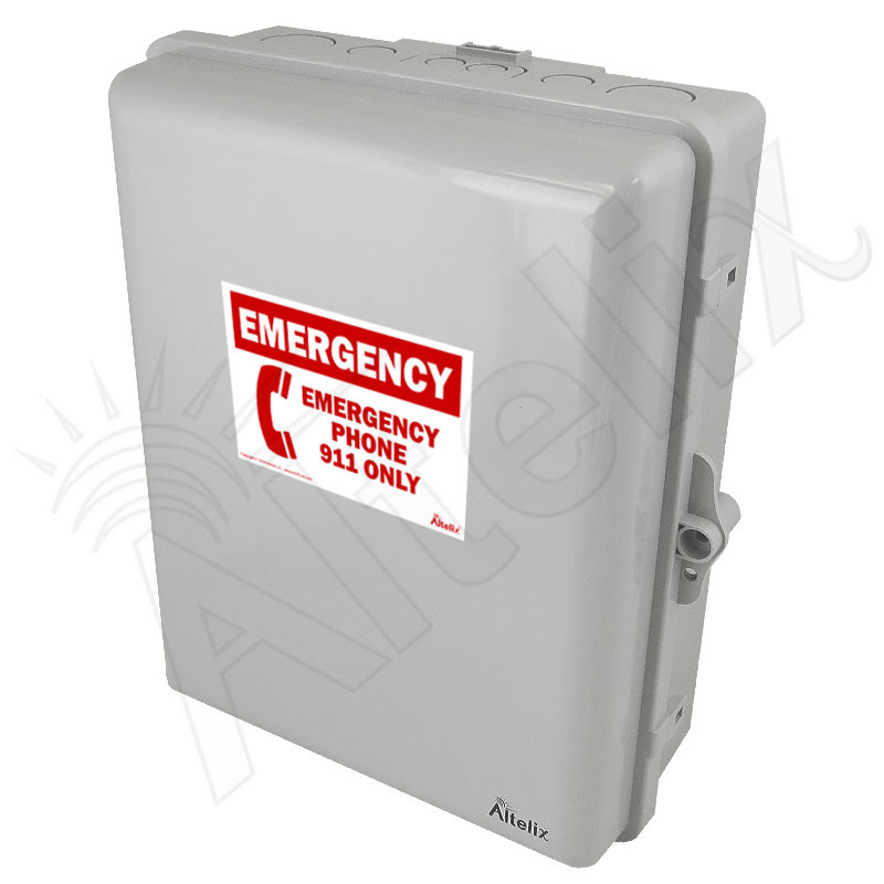 Altelix PoE Weatherproof Emergency Phone Call Box for Cell Phones with ...