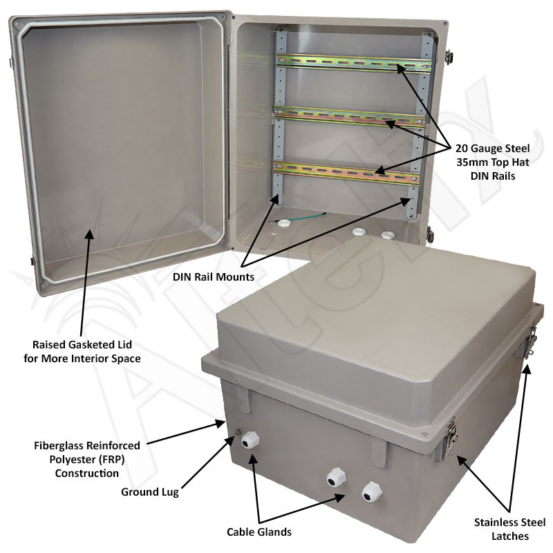 Weatherproof NEMA Enclosures - NEMA Enclosures by Features - DIN Rail ...