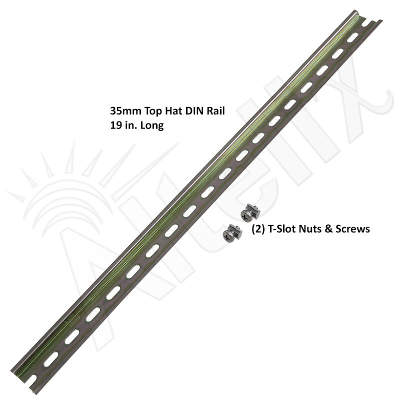 45mm Wide Aluminum DIN Rail Mounting Clip for 35mm Top Hat Rail - Altelix