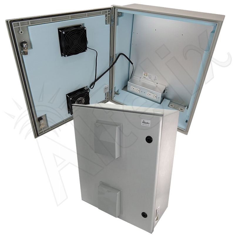 Altelix 24x20x9 Vented Insulated Fiberglass Weatherproof NEMA Enclosure ...