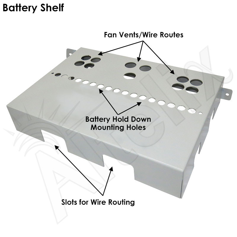 Steel Battery/Utility Shelf with Adjustable Battery Hold Down for NS ...