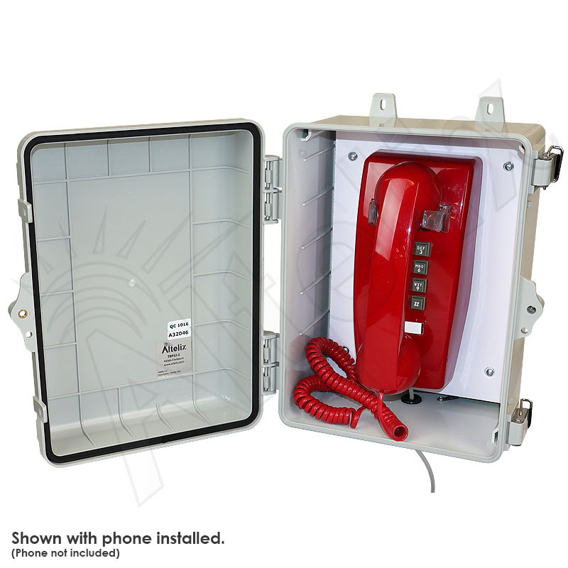 Altelix 12x9x7 IP66 NEMA 4X Outdoor Weatherproof Phone Call Box with ...