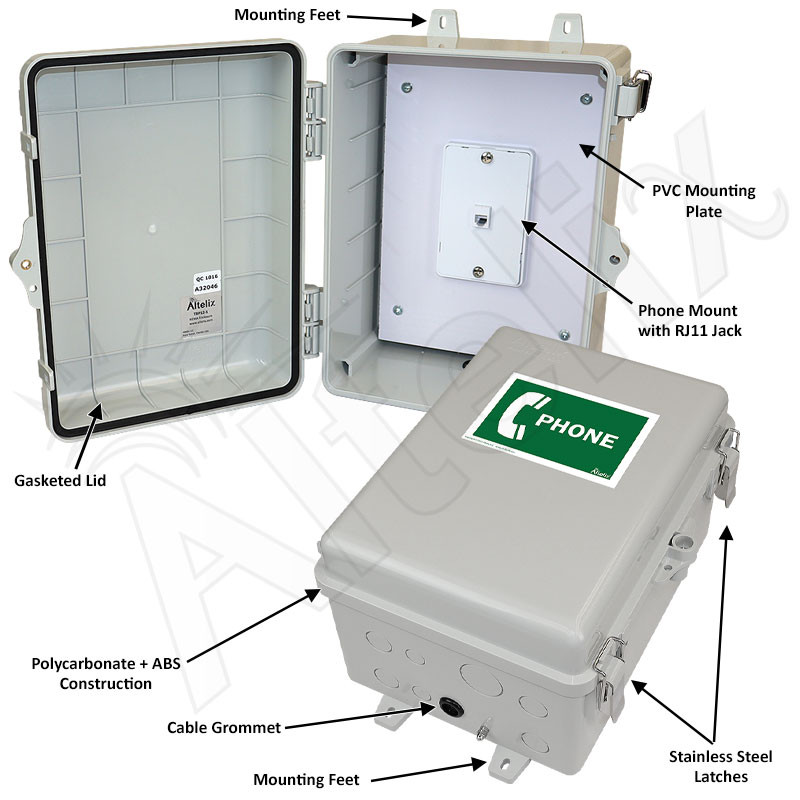 Altelix Weatherproof Phone Call Boxes and Enclosures