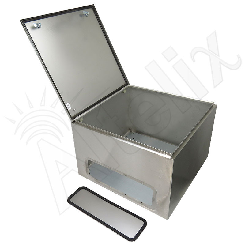 Altelix 24x24x16 NEMA 4X Stainless Steel Weatherproof Enclosure with ...