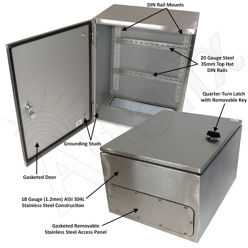 Weatherproof NEMA Enclosures - NEMA Enclosures by Features - DIN Rail ...