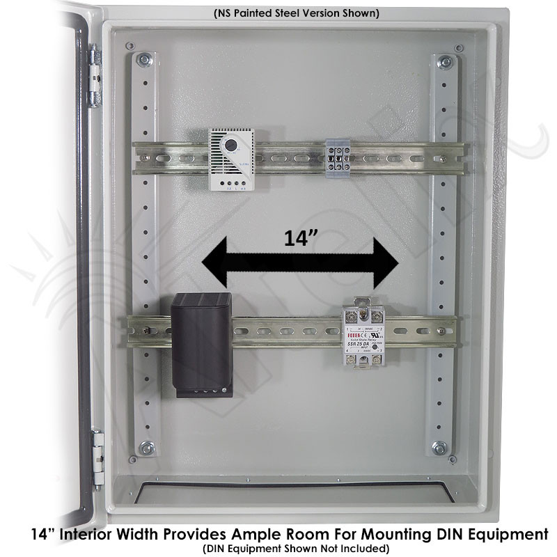 Altelix 20x16x12 Industrial DIN Rail NEMA 4X Stainless Steel ...