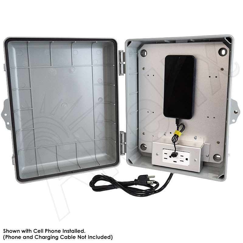 Altelix Weatherproof Emergency Phone Call Box for Cell Phones with ...