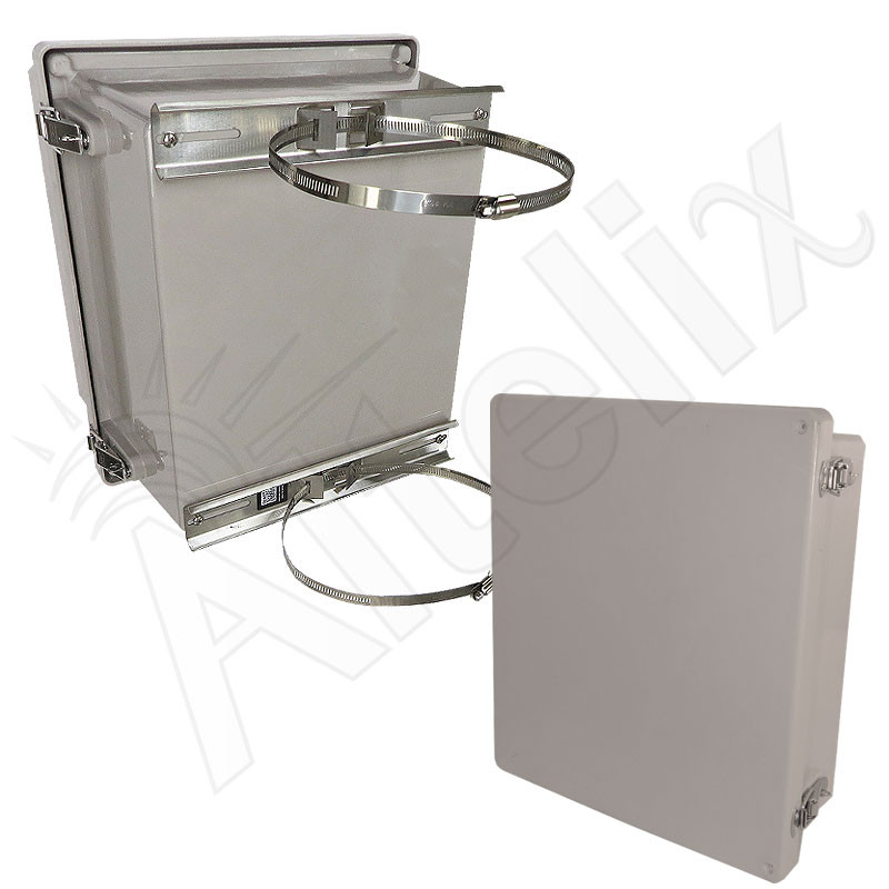 Altelix 14x12x6 Fiberglass NEMA 4X Weatherproof Pole Mount Enclosure ...