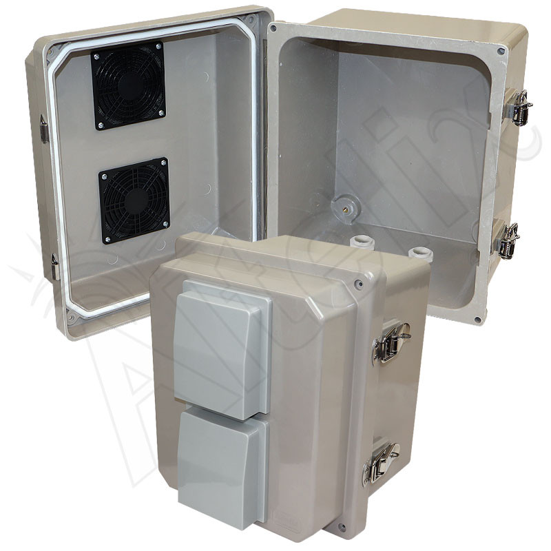 Altelix 10x8x8 Fiberglass Vented Weatherproof NEMA Enclosure - Altelix