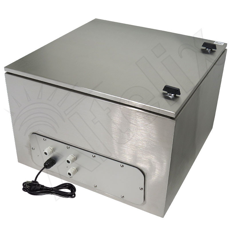 Altelix 24x24x16 19" NEMA 4X Stainless Steel Weatherproof Enclosure ...