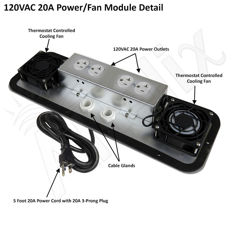 Altelix 24x24x12 120VAC 20A Steel NEMA Enclosure for UPS Power Systems ...