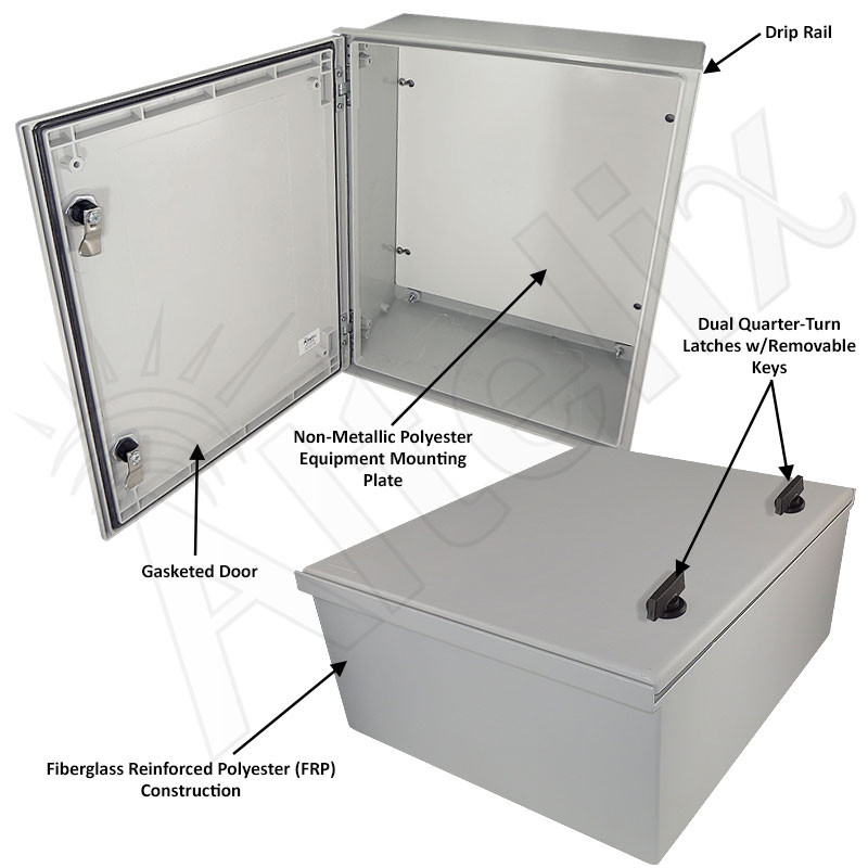 Altelix 20x16x8 NEMA 3X Fiberglass Indoor / Outdoor RF Transparent WiFi ...