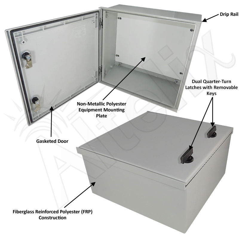 Altelix 16x16x8 NEMA 3X Fiberglass Indoor / Outdoor RF Transparent WiFi ...