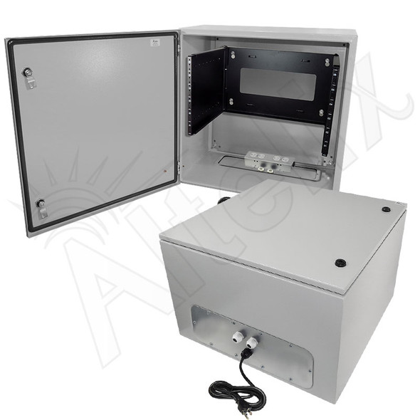 Altelix 24x24x16 120VAC 20A Stainless Steel NEMA 4X Enclosure for UPS ...