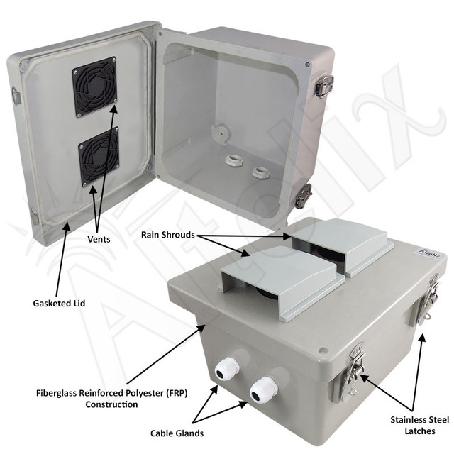 Weatherproof NEMA Enclosures - NEMA Enclosures by Features - Vented ...