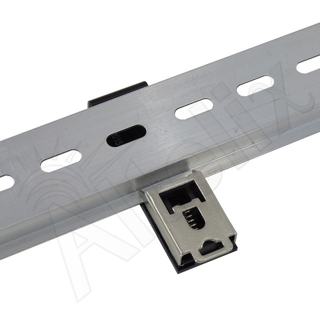 18mm Wide Spring-Loaded Clamp Type DIN Rail Mounting Clip for 35mm Top ...