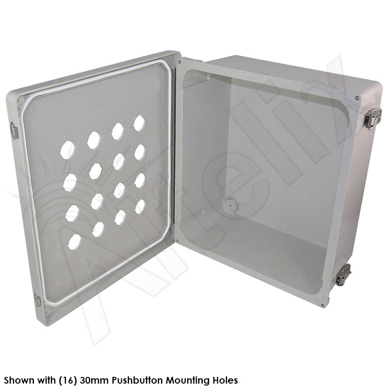 Altelix 14x12x6 Fiberglass NEMA 4X Customizable Weatherproof Pushbutton ...