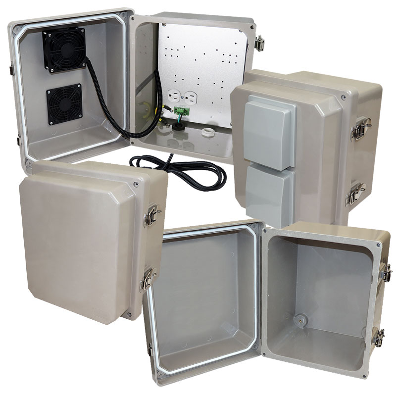 New NF100808 10x8x8 Series Fiberglass FRP NEMA Weatherproof Enclosures ...