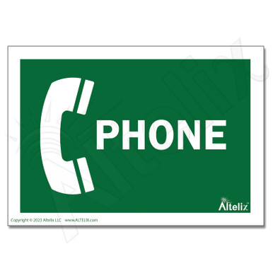 Service Phone Label - Weatherproof Vinyl 5 x 3.5 Inch - 6-Pack - Altelix