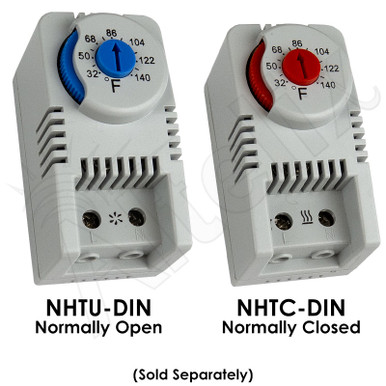 DIN Rail Mount Thermostat Temperature Control with Fahrenheit Scale -32 ...
