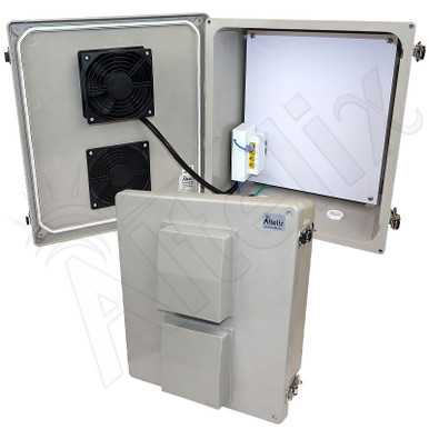 Altelix 14x12x6 PoE Powered Fiberglass Weatherproof Vented NEMA ...