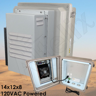 Altelix Air Conditioned Enclosure - 14x12x8 Fiberglass Weatherproof ...