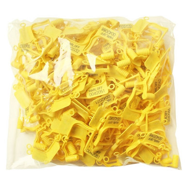 Harloff Breakaway Lock Seal - Yellow, Pack of 100