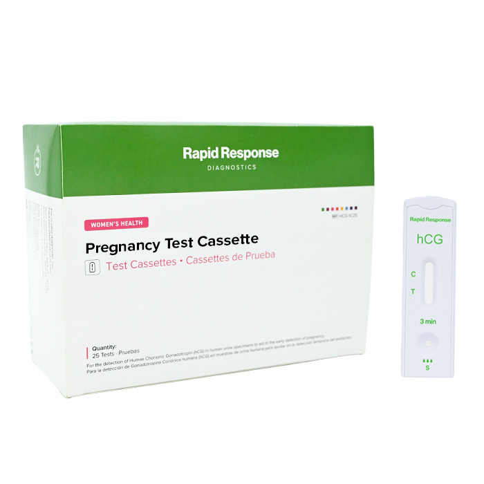 Rapid Response hCG (Urine) Cassette Kit - 20mlU (25 Cassettes/Kit)