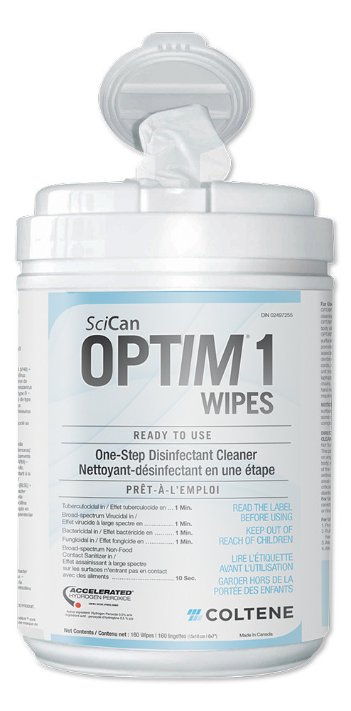 SciCan OPTIM 1 One-Step RTU Wipes - Fast and Effective Disinfection