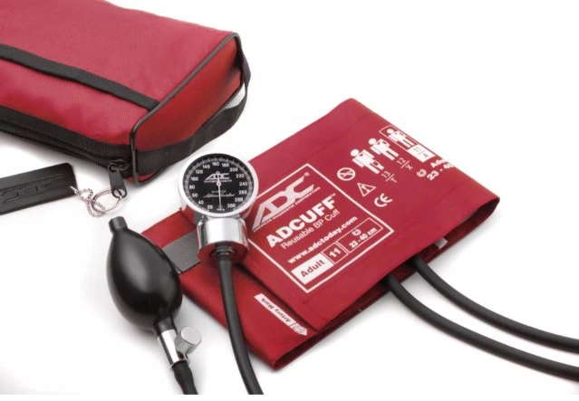 DIAGNOSTIX Aneroid Sphyg Adult Red Disposable pkg