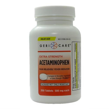 Geri-Care Acetaminophen Tablets, 500mg, [Compare to Tylenol Extra ...