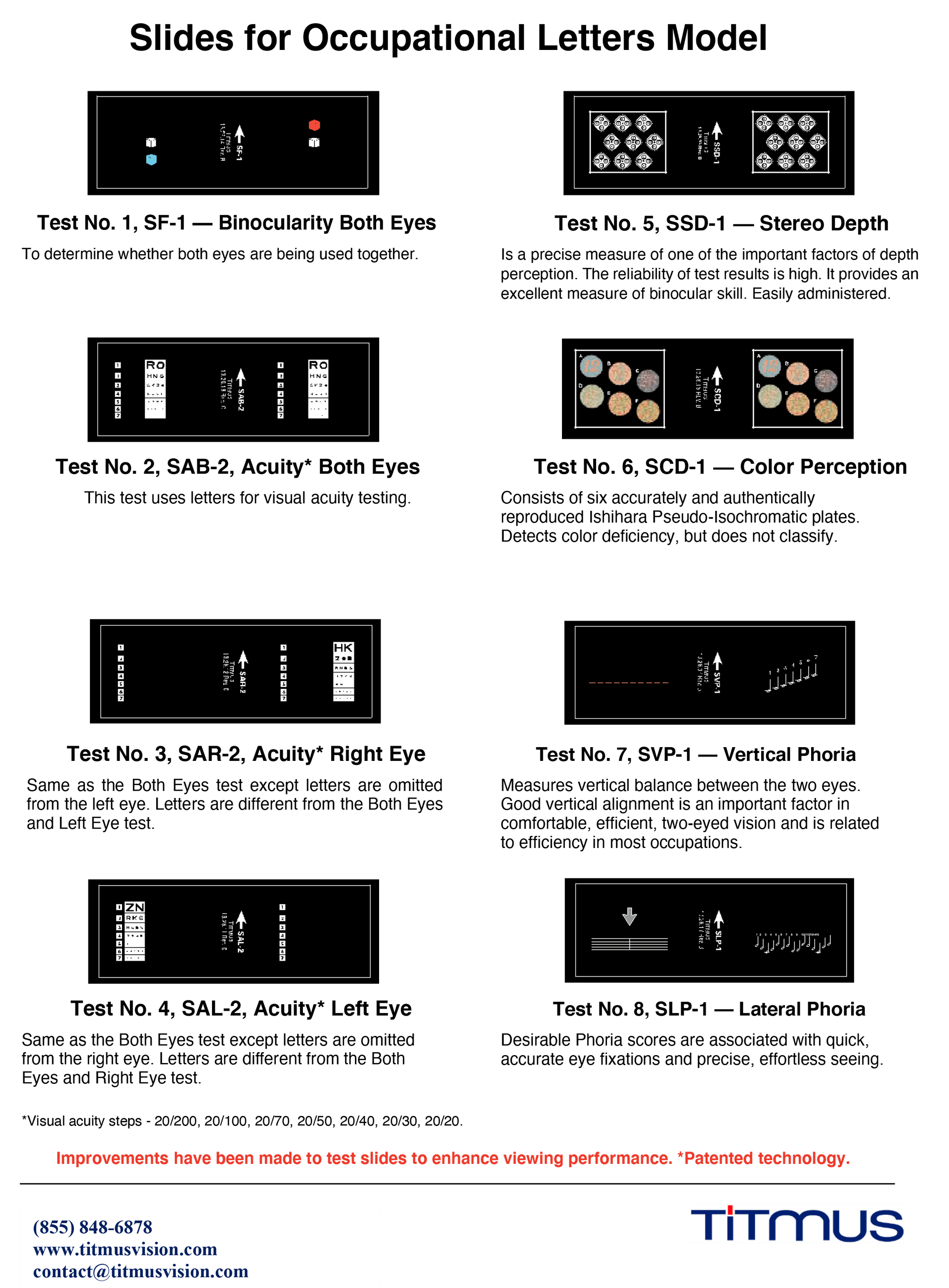 Titmus V4 Vision Screener - Occupational Test Slide Package | Accurate ...