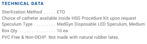 Thomas Medical HSG Procedure Kit