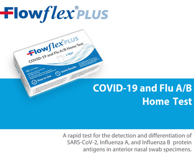 FlowFlex™ PLUS Covid/Flu OTC self test