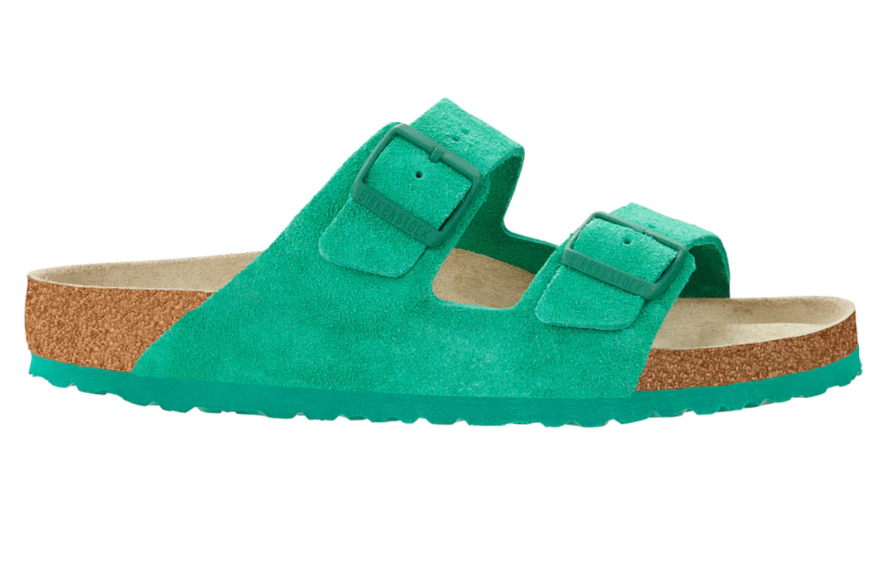 Birkenstock Arizona Sfb Suede Leather Bold Green Passport Surf Devonport
