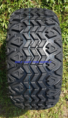 12" RALLY Gunmetal Golf Cart Wheels and 20x10-12" All Terrain Golf Cart ...