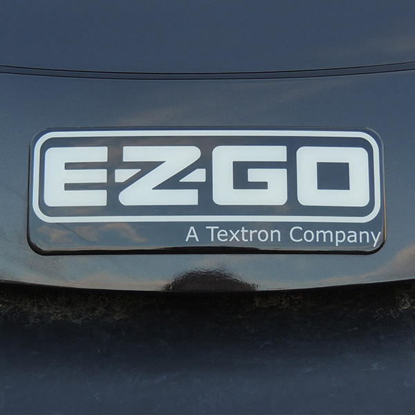 EZGO TXT Front Emblem / Name Plate - Black & Silver (Fits 2014+) | GCTS
