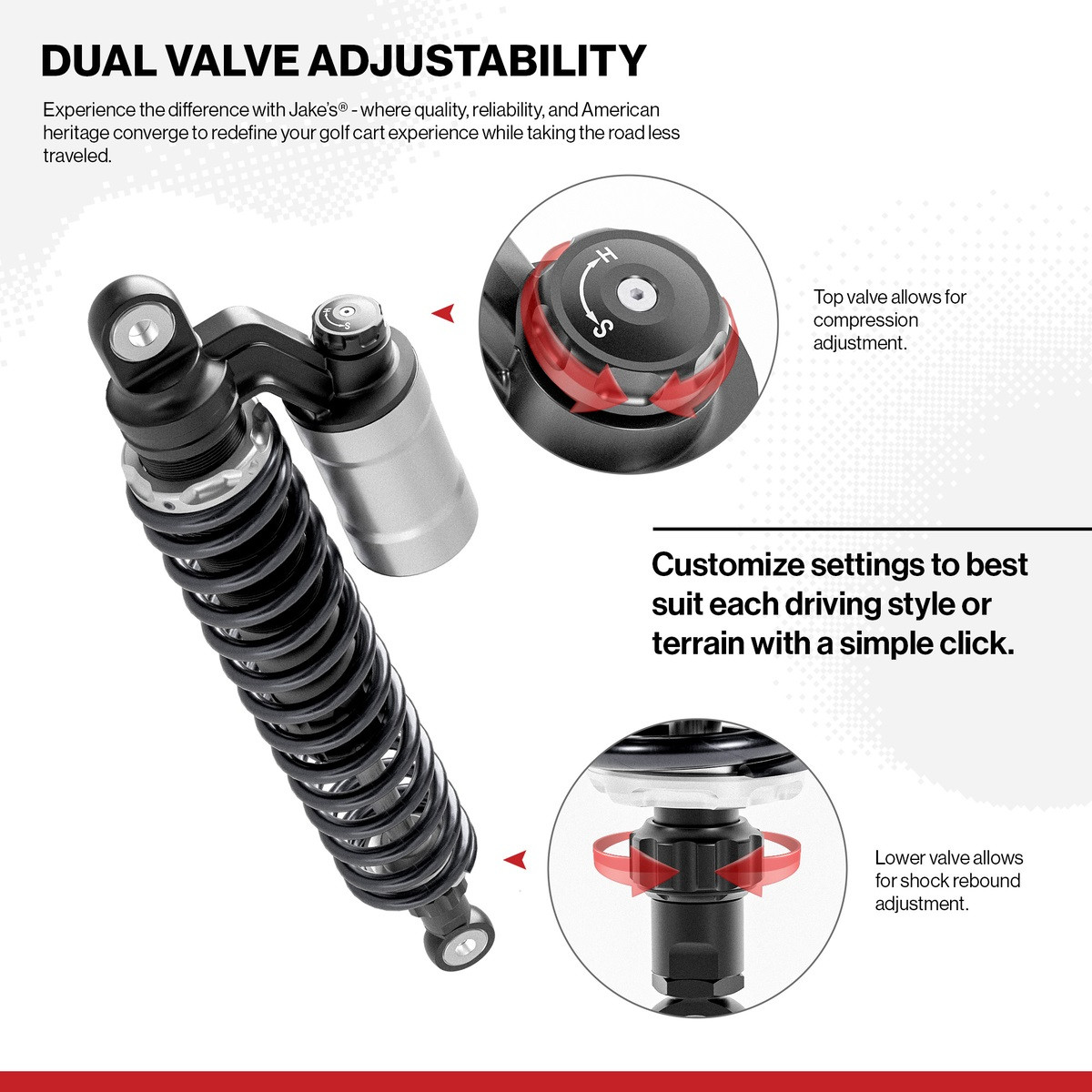 JAKES Long Travel Shocks w/ External Reservoir - Set of 2 | GCTS