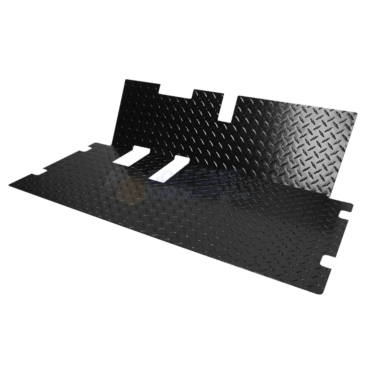 EZGO RXV Black Alminum Diamond Plate Floor Cover | GCTS
