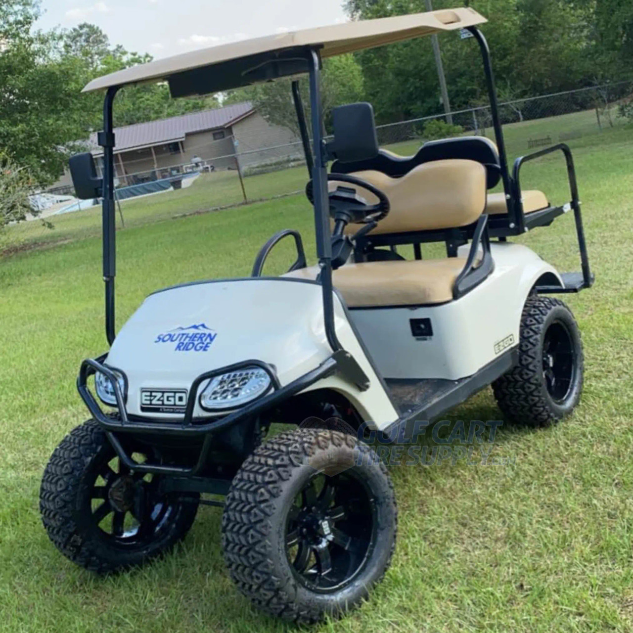 14" TEMPEST Gloss Black Wheels and 23x10-14 DOT All Terrain Tires Combo ...