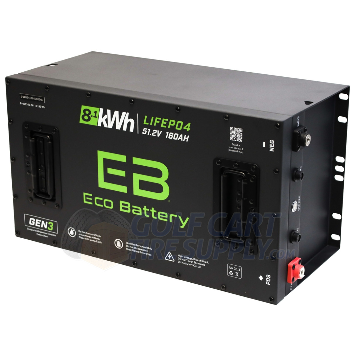 ECO BATTERY 48-Volt Lithium Golf Cart Battery Kit (160Ah, Fits ALL ...