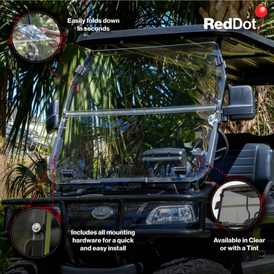 Evolution Classic Folding Windshield (Choose: Tinted or Clear) | GCTS