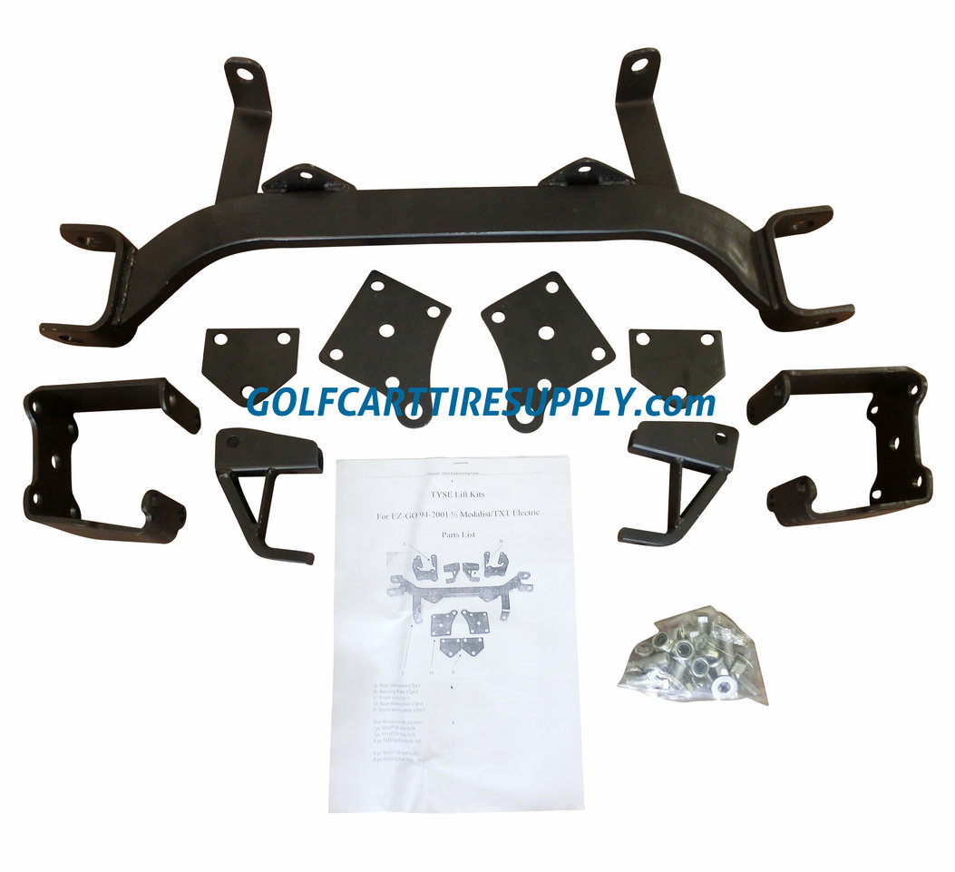 EZGO TXT / Medalist 6" Lift Kit (Drop Axle) for 1994-2001.5 (Gas ...