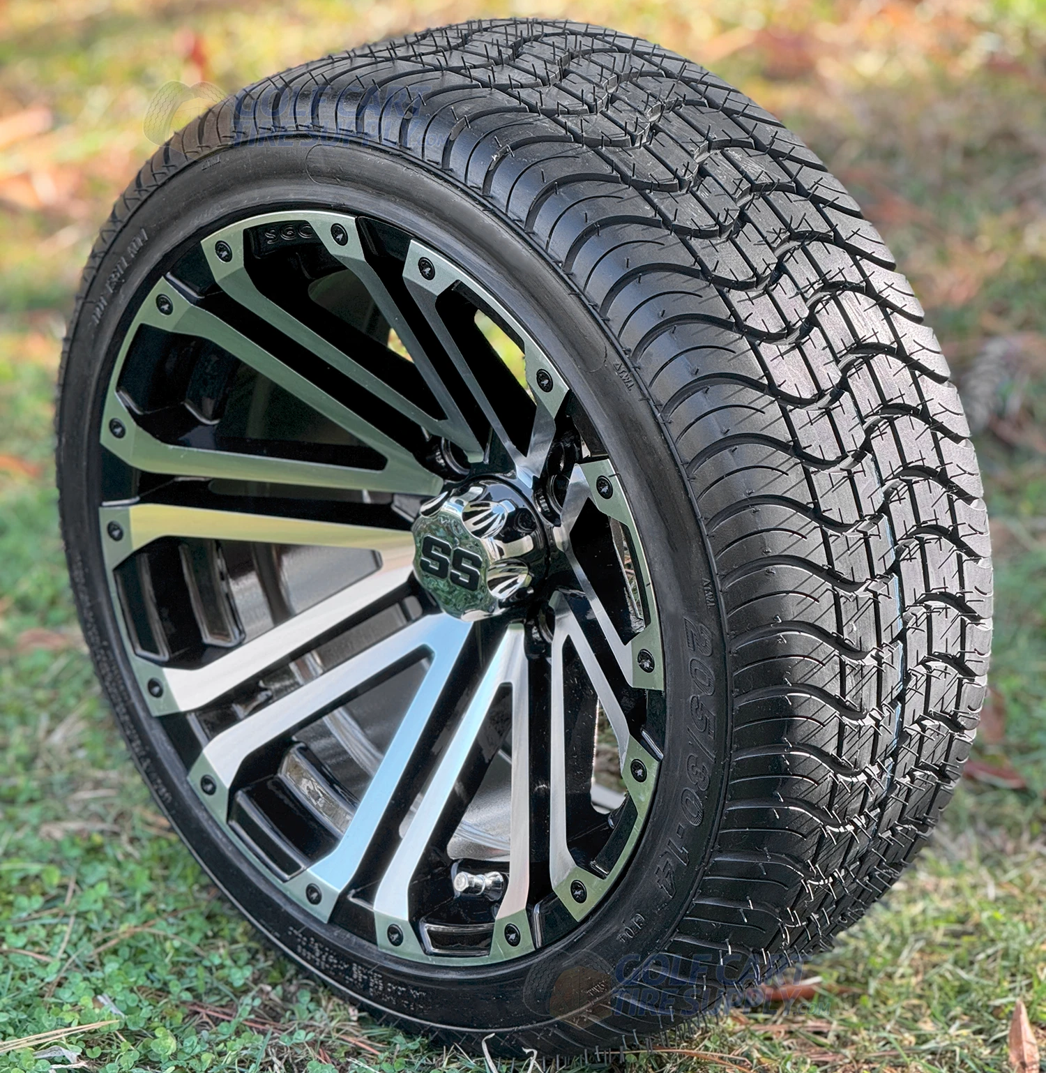 14" HD3 Golf Cart Wheels and 205/30-14 DOT Tires Combo | Golf Cart Tire ...