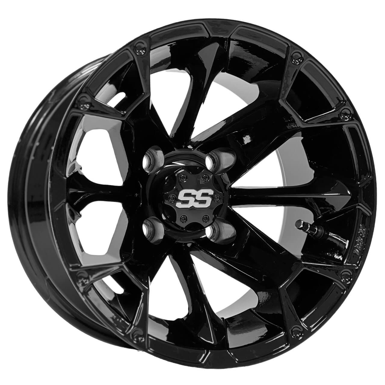 12" BLACKJACK Golf Cart Wheels and 23" All Terrain Golf Cart Tires ...