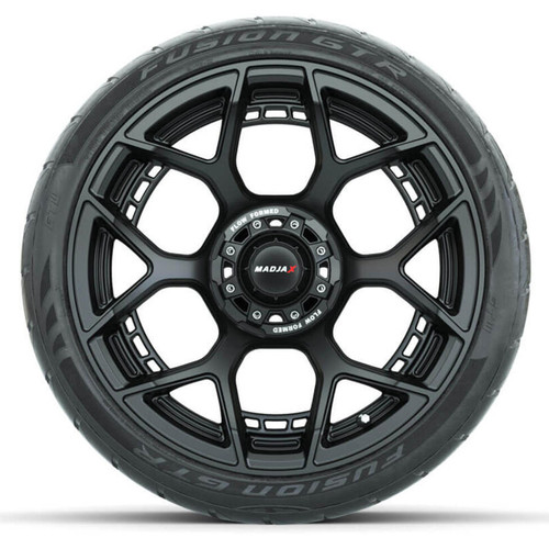 15" MADJAX EVOLUTION Matte Black Golf Cart Wheels & 215/40-15 Tires ...