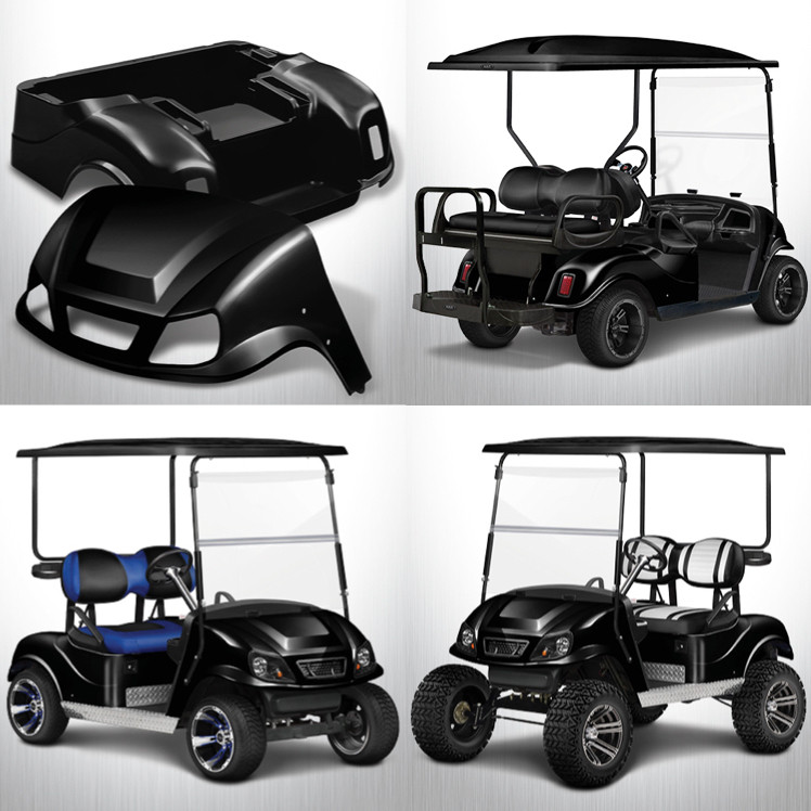 EZGO TXT TITAN Off Road Golf Cart Body Kit in BLACK, ORANGE, YELLOW ...