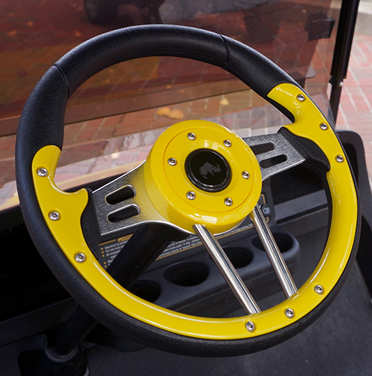 13" Aviator4 Yellow Club Car Precedent Steering Wheel | GCTS