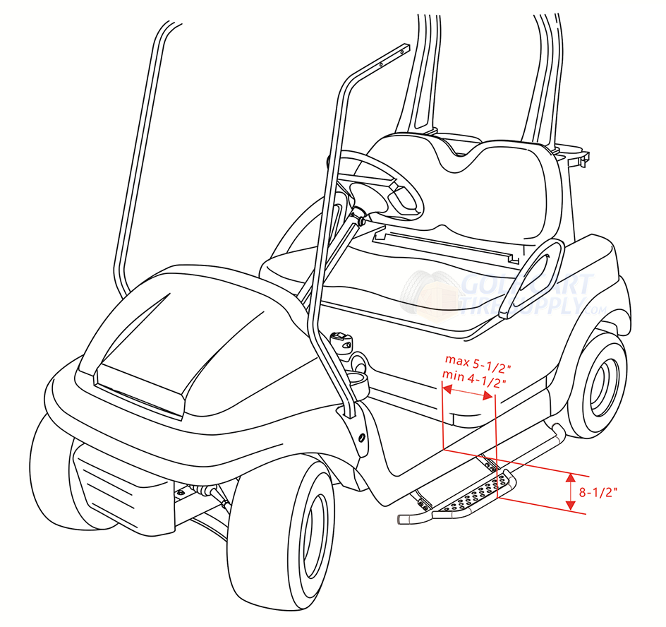 Yamaha golf cart running boards store