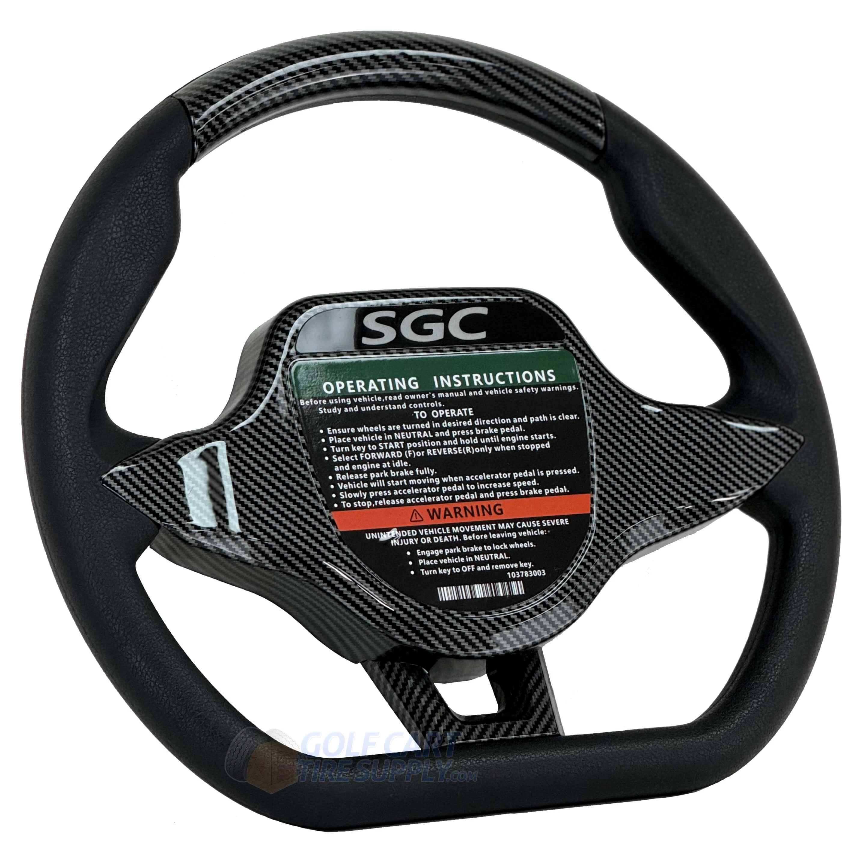 Carbon Fiber SGC SPORT 13" Yamaha Golf Cart Steering Wheel | GCTS